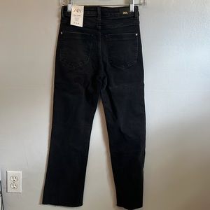 Zara | Jeans | Mini Flare High Rise Flate Leg Ankle Stretch Jeans ...